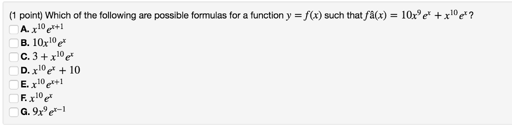 Solved Which of the following are possible formulas for a | Chegg.com