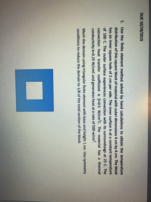 Solved Use The Finite Element Method Solved By Hand 3645