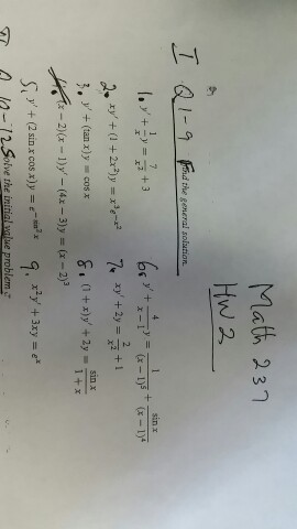 Solved Find the general solution y' + 1/x y = 7/x^2 + 3 | Chegg.com