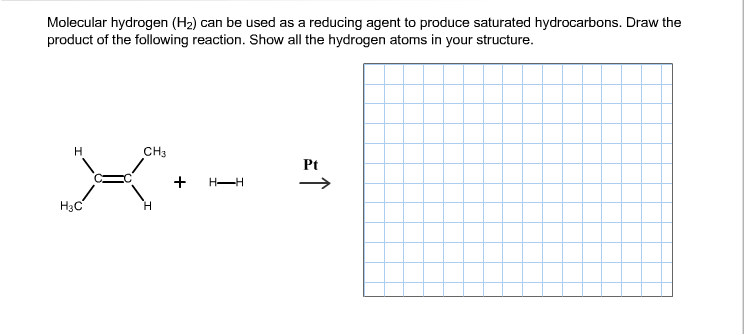 Solved molecular hydrogen can be used as a reducing agent to | Chegg.com