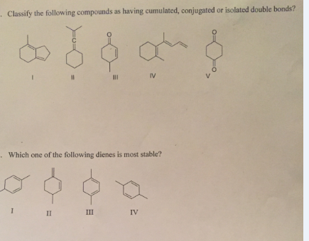 Solved Classify the following compounds as having cumulated, | Chegg.com