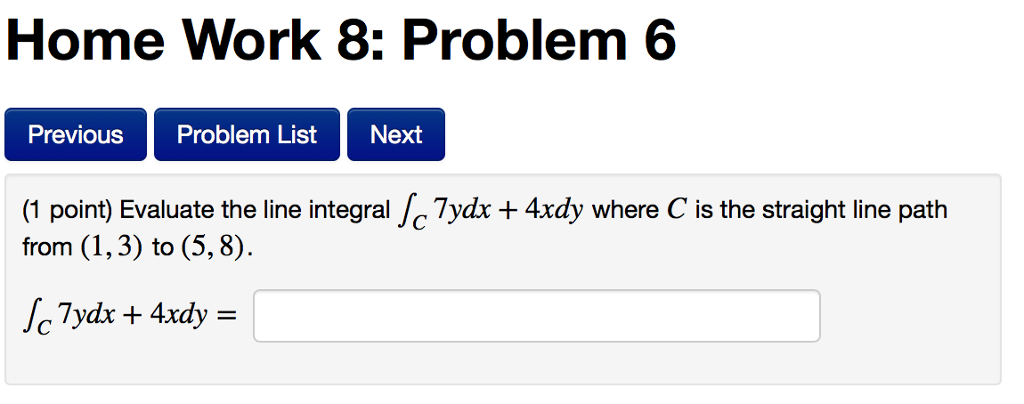 Solved Home Work 8: Problem 6 Previous Problem List Next 1 | Chegg.com