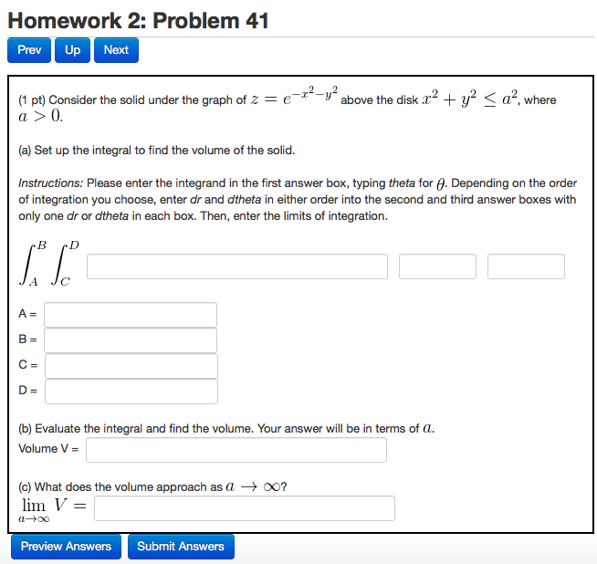 Solved Consider the solid under the graph of z = e^-x^2 - | Chegg.com