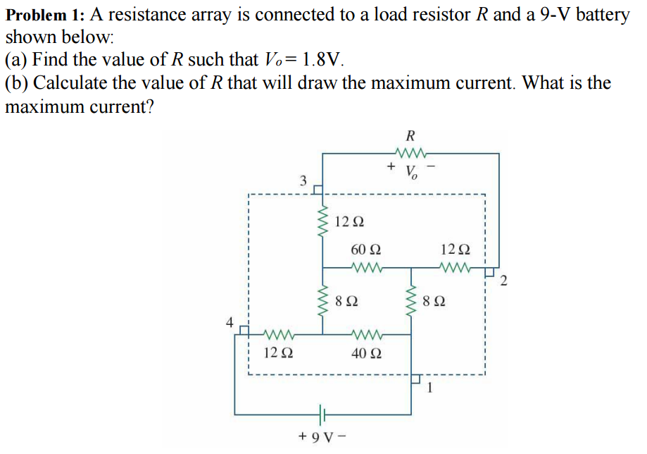 Solved A resistance array is connected to a load resistor R | Chegg.com