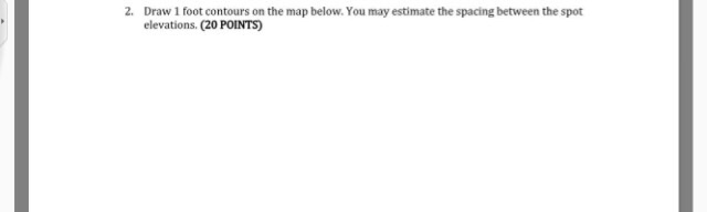 Solved 2. Draw 1 foot contours on the map below. You may | Chegg.com