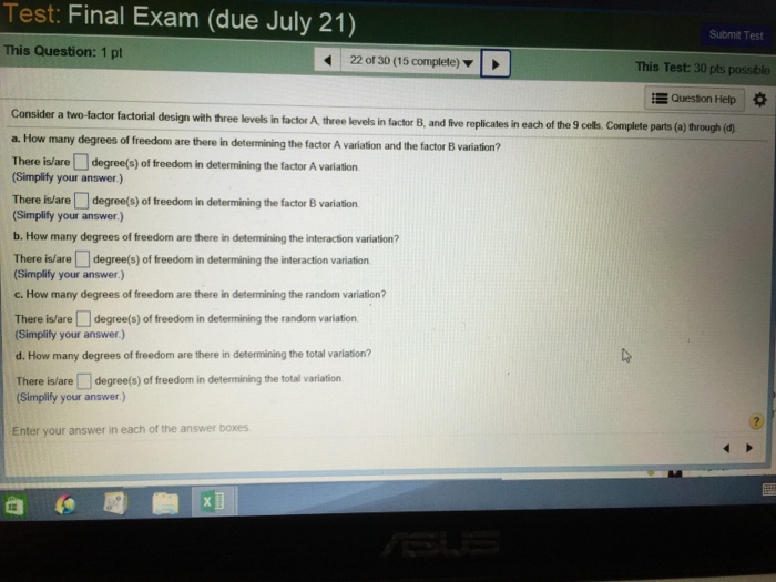 Solved Consider a two factor factorial design with three in | Chegg.com