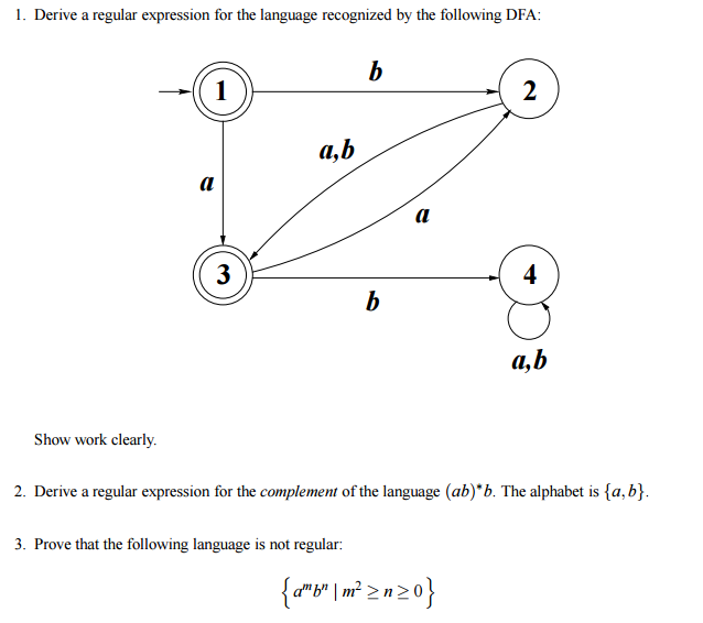Solved Derive a regular expression for the language | Chegg.com