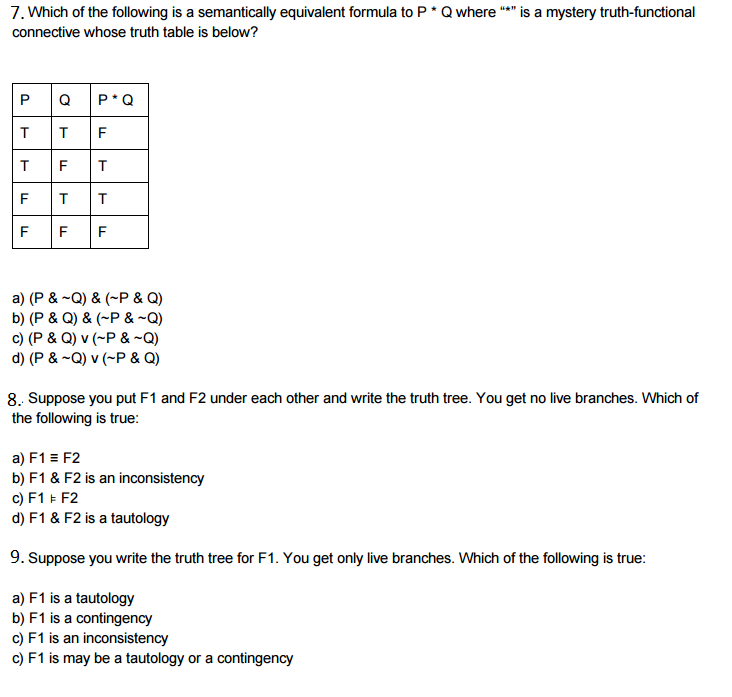 Solved Which of the following is a semantically equivalent | Chegg.com