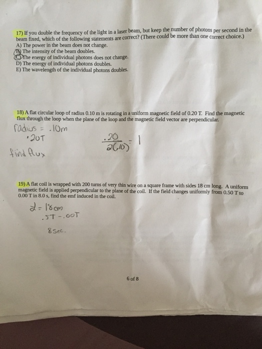 Solved If you double the frequency of the light in a laser | Chegg.com