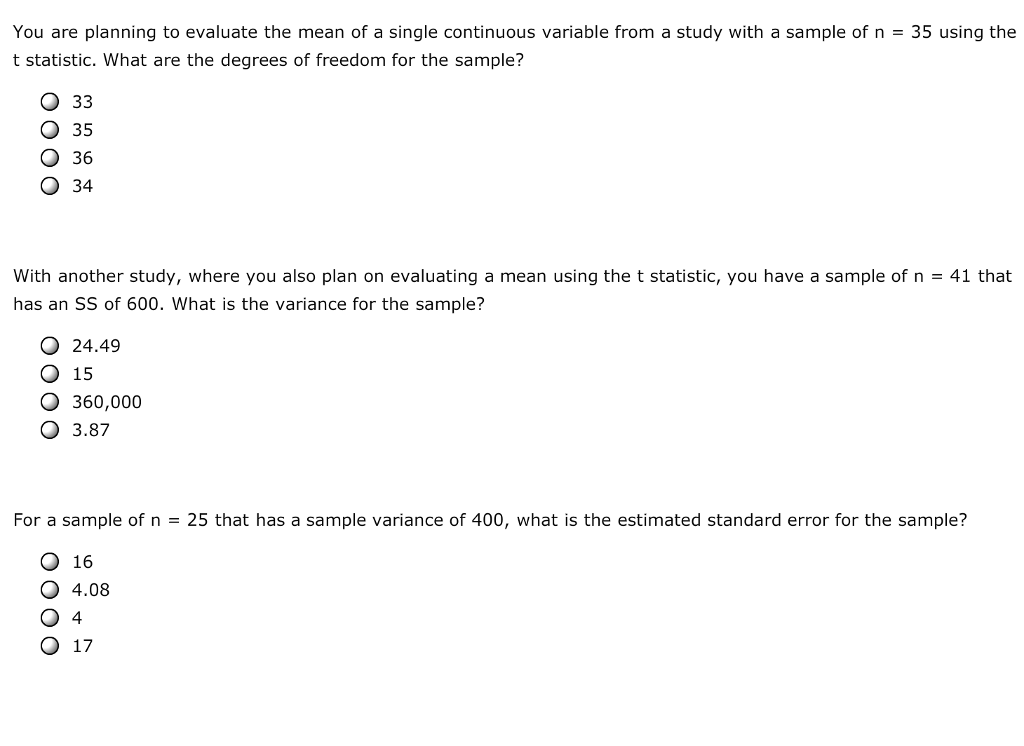Solved You are planning to evaluate the mean of a single | Chegg.com