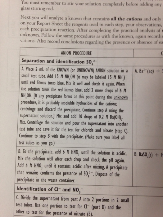 Solved You must remember to stir your solution completely | Chegg.com