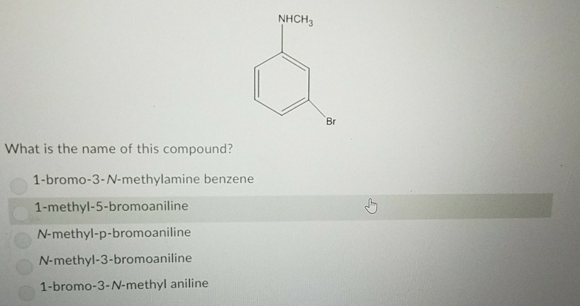 Solved Nhch3 Br What Is The Name Of This Compound 