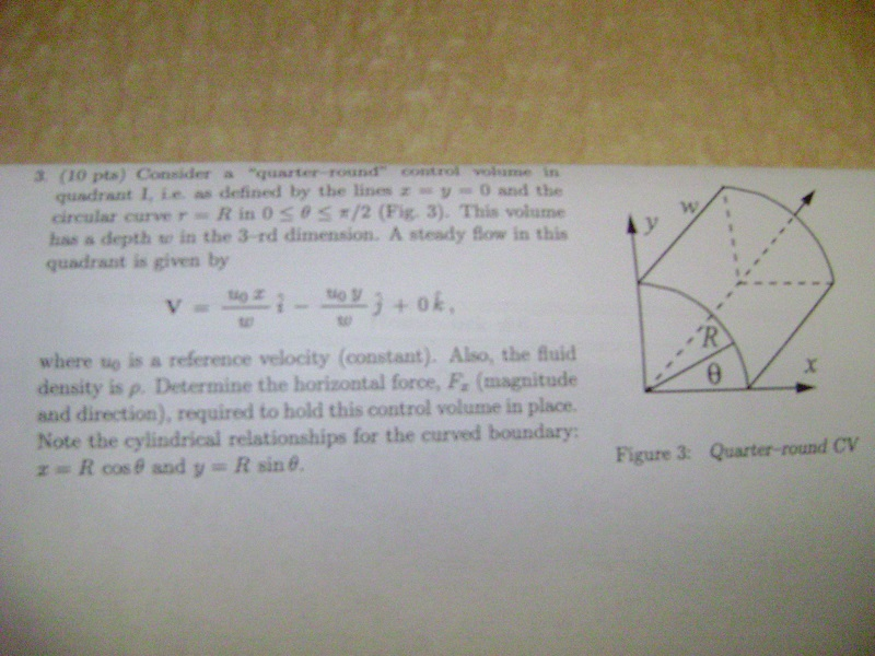 Consider a ?quarter?round? control volume in quadrant | Chegg.com