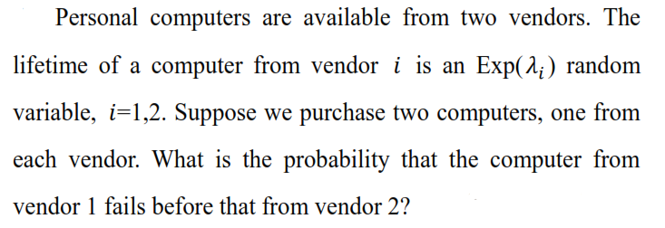 Solved Personal computers are available from two vendors. | Chegg.com