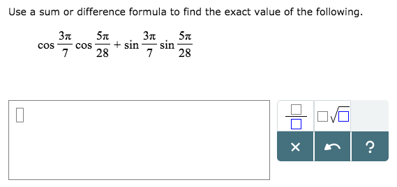 Solved Use a sum or difference formula to find the exact | Chegg.com