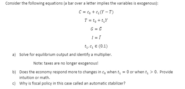 Solved Consider the following equations (a bar over a letter | Chegg.com