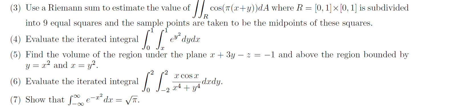 Solved 3 Use A Riemann Sum To Estimate The Value Of 7474