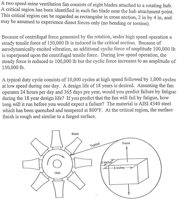 Solved A two speed mine ventilation fan consists of eight | Chegg.com