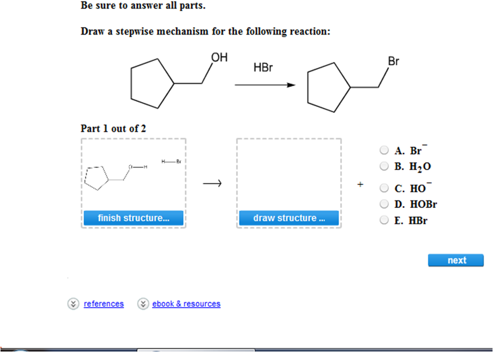 Solved Be sure to answer all parts. Draw a stepwise | Chegg.com