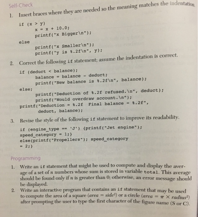 Solved Insert braces where they are needed so the meaning | Chegg.com