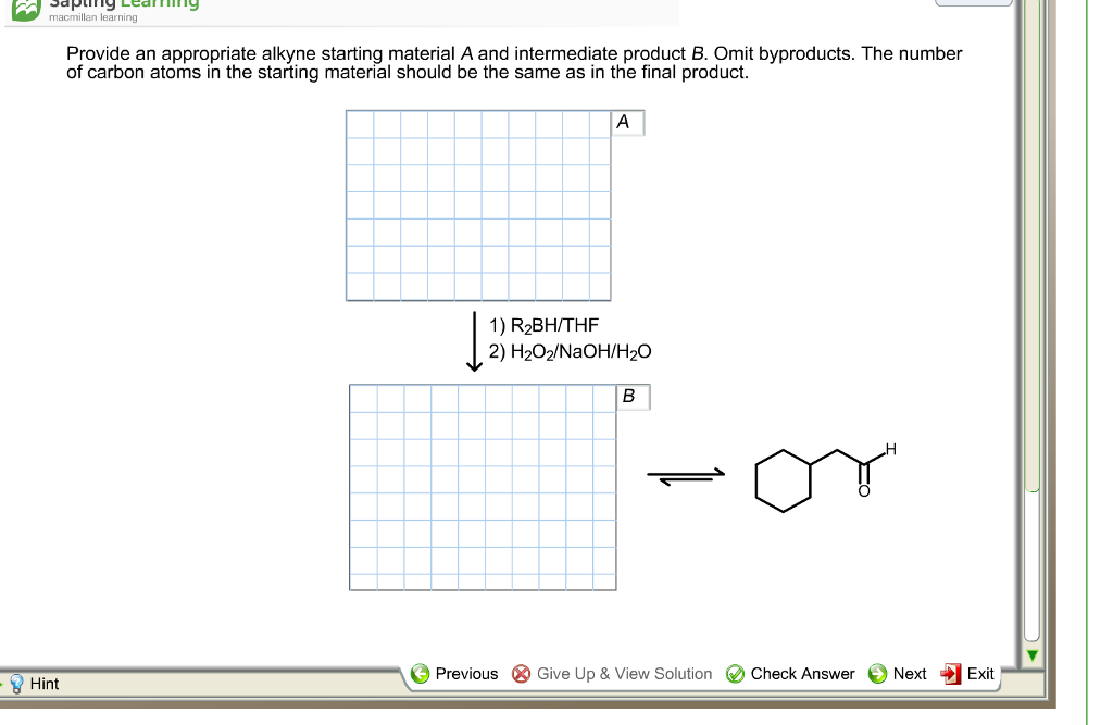 Solved Provide an appropriate alkyne starting material A and | Chegg.com