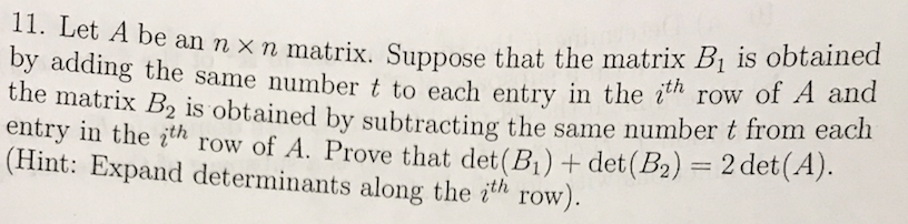 Solved Let A be an n times n matrix. Suppose that the matrix | Chegg.com