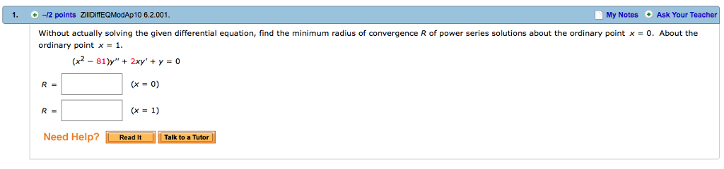 Solved Without actually solving the given differential | Chegg.com