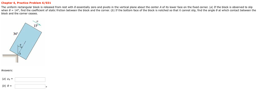 Solved Chapter 6, Practice Problem 6/031 The uniform | Chegg.com