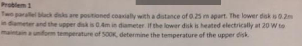 Solved Two parallel black disks are positioned coaxially | Chegg.com