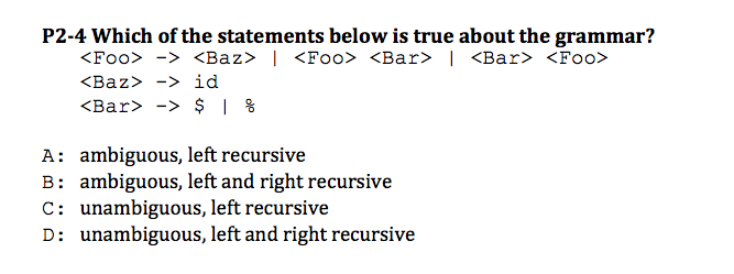 Solved SML Grammar, ambiguous or unambiguous and left | Chegg.com