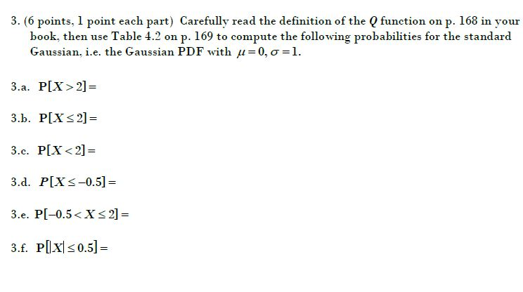 Solved 3. (6 points, 1 point each part) Carefully read the | Chegg.com