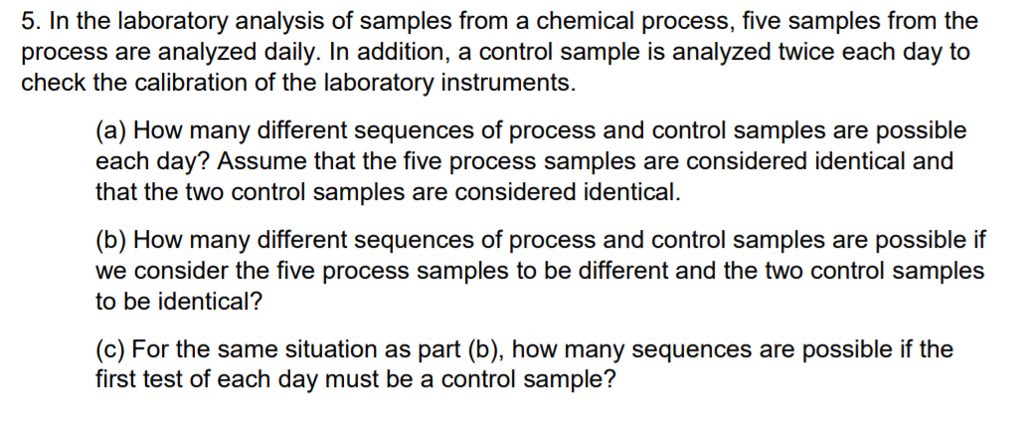 Solved In the laboratory analysis of samples from a chemical | Chegg.com