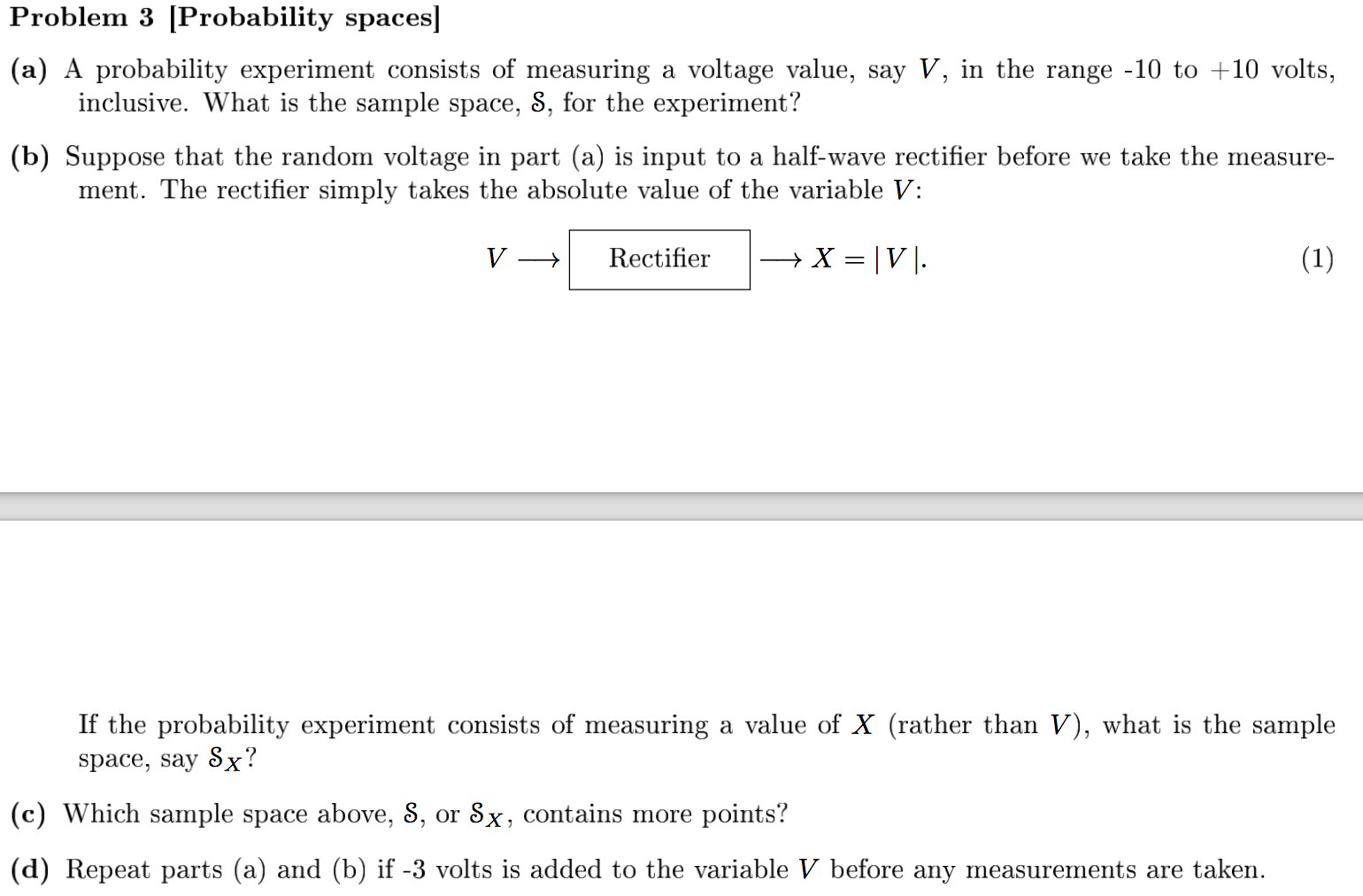 Solved Problem 3 Probability spaces (a) A probability | Chegg.com