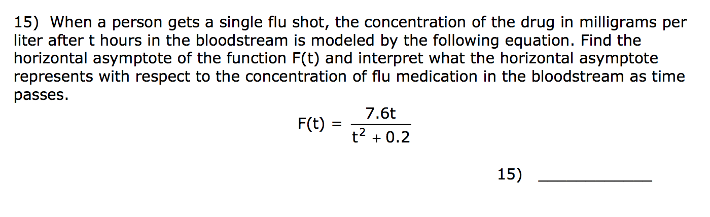 Solved When a person gets a single flu shot, the | Chegg.com