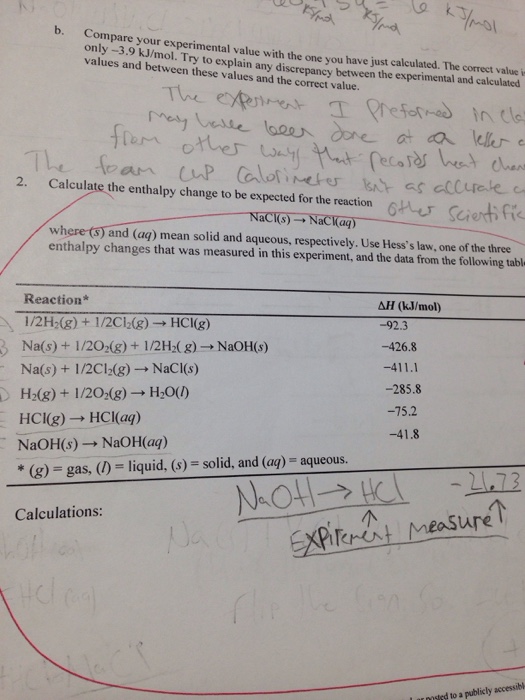 Solve question two please! Calculating enthalpy | Chegg.com