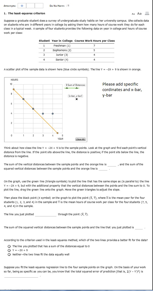 Solved The Least Squares Criterion Suppose A Graduate