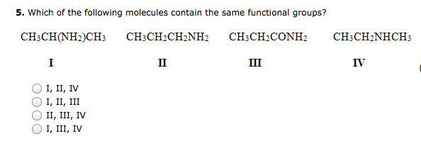 Solved Which of the following molecules contain the same | Chegg.com