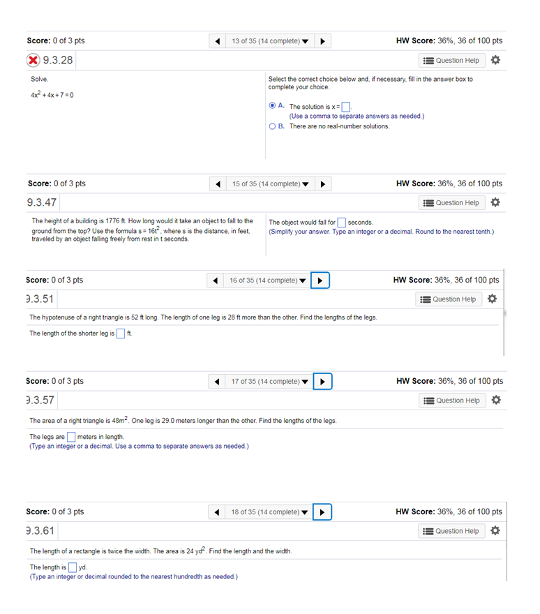 Solved Score: 0 of 3 pts 13 of 35 (14 complete HW Score: | Chegg.com