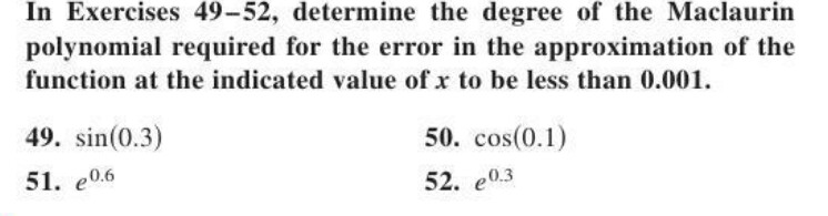 Solved In Exercises 49 - 52, determine the degree of the | Chegg.com