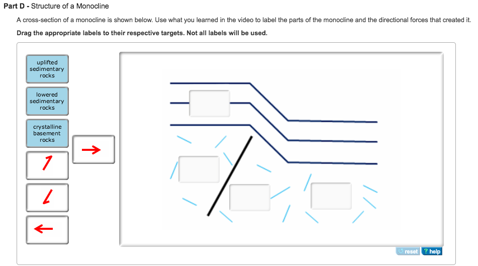 (Solved) : Cross Section Monocline Shown Use Learned Video Label Parts ... (Solved) : Cross Section Monocline Shown Use Learned Video Label Parts ...