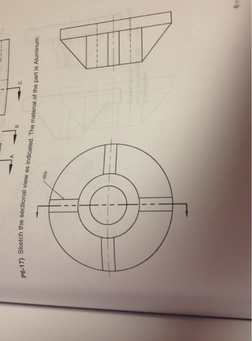 Sketch the sectional view as indicated. The material | Chegg.com