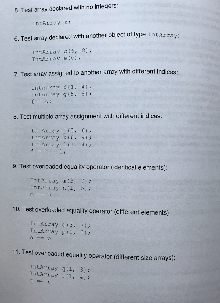 Solved Need Help Creating The Following Intarray Class