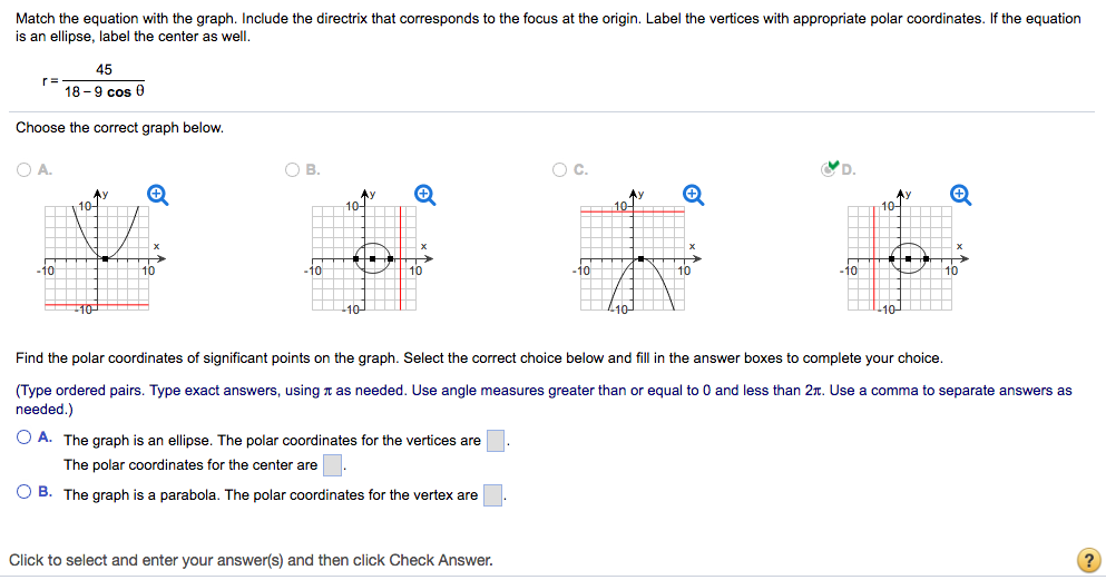 Solved Match the equation with the graph. Include the | Chegg.com