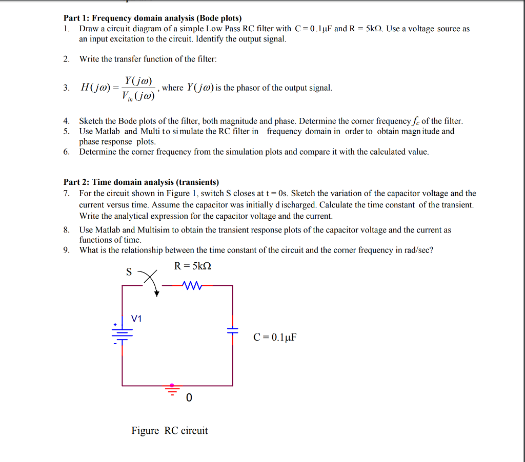 Solved Part 1: Frequency domain analysis (Bode plots) 1, | Chegg.com