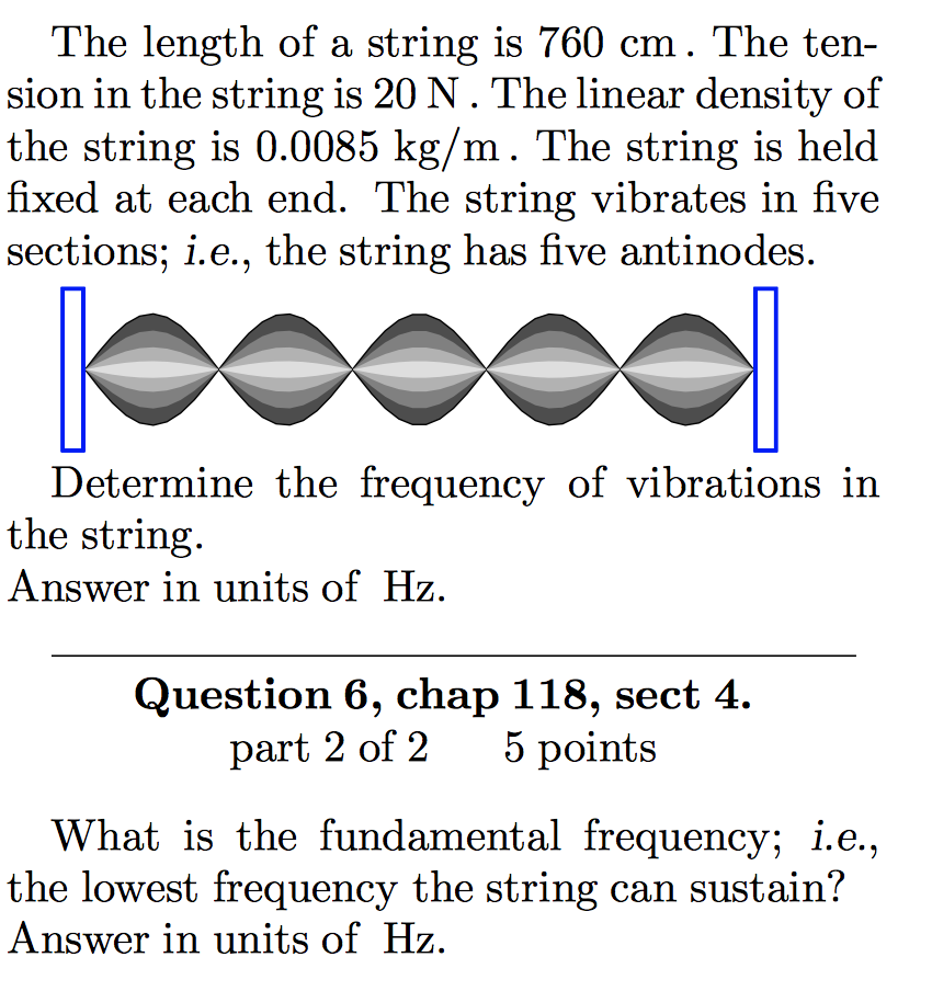 Solved The length of a string is 760 cm. The ten- sion in | Chegg.com