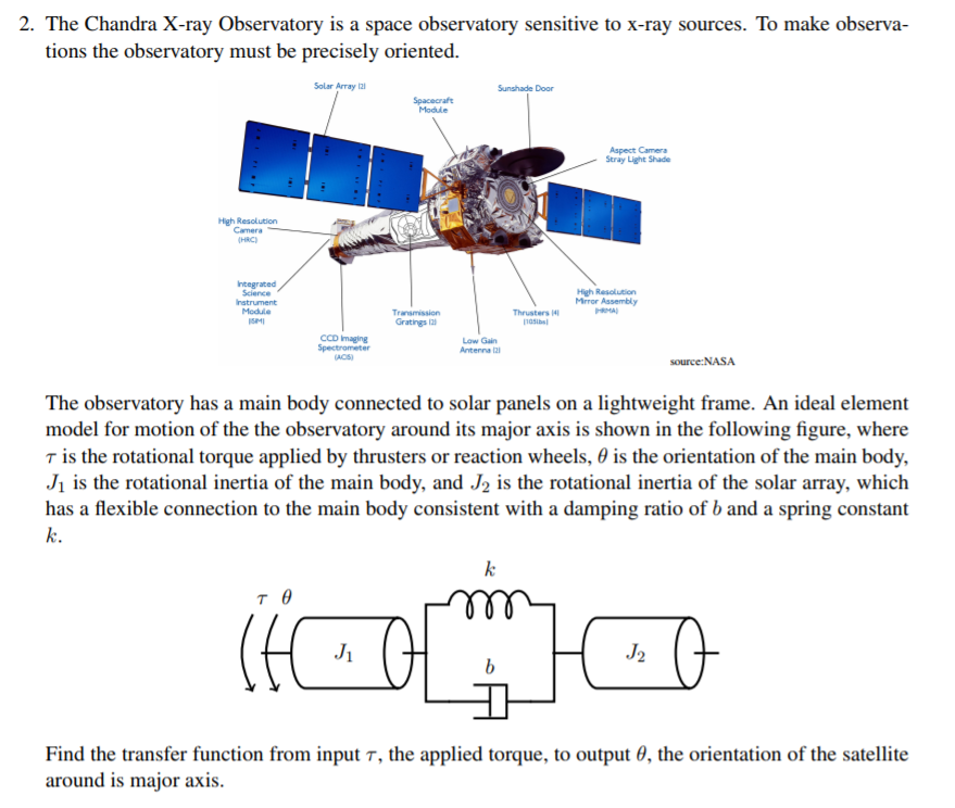 Solved 2. The Chandra X-ray Observatory is a space | Chegg.com
