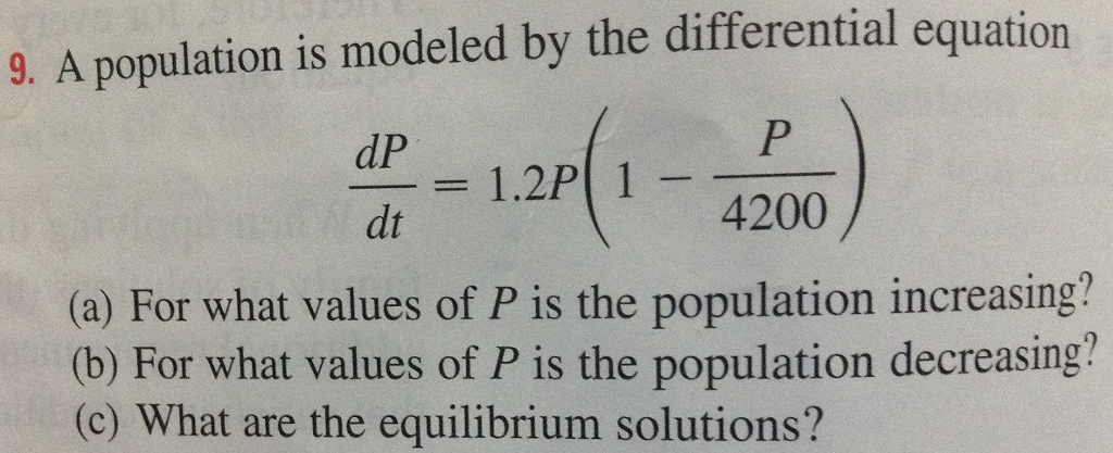 Solved (9.) We are studying Modeling With Differential | Chegg.com