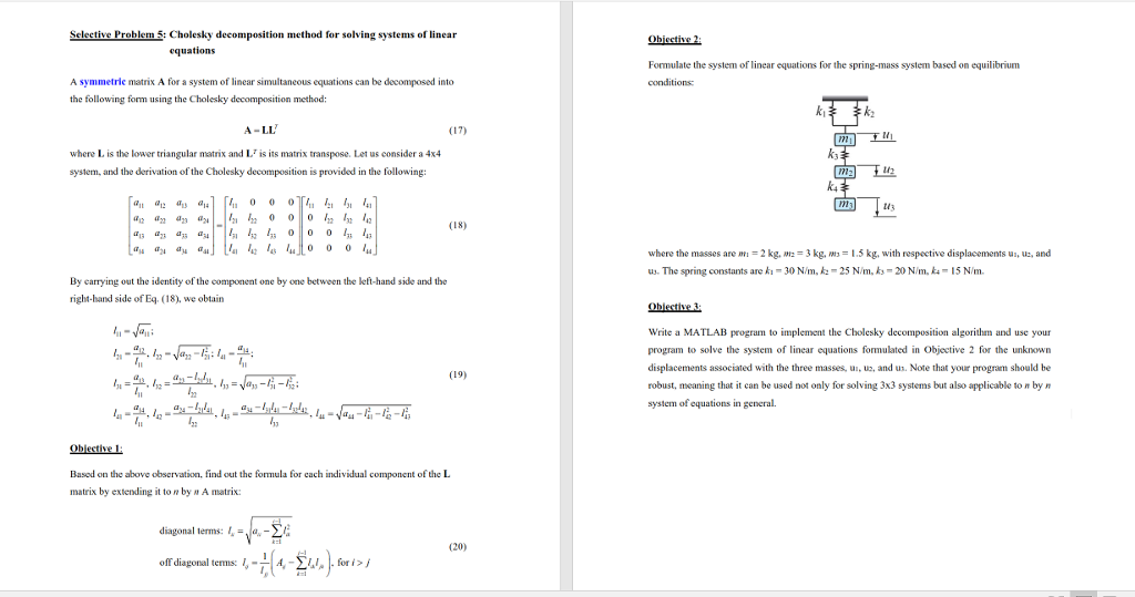 A symmetric matrix A tor a system of linear | Chegg.com