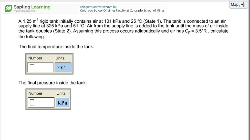 Solved A 1.25 m3 rigid tank initially contains air at 101 | Chegg.com Solved A 1.25 m3 rigid tank initially contains air at 101 | Chegg.com