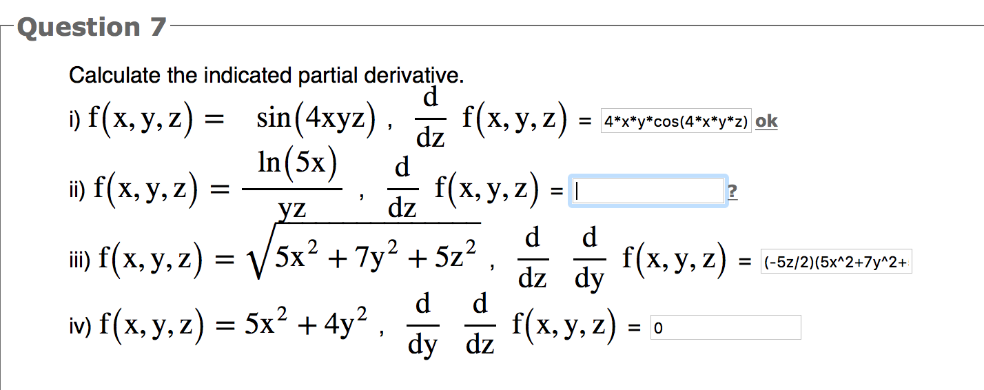 Solved Calculate the indicated partial derivative. f(x, | Chegg.com